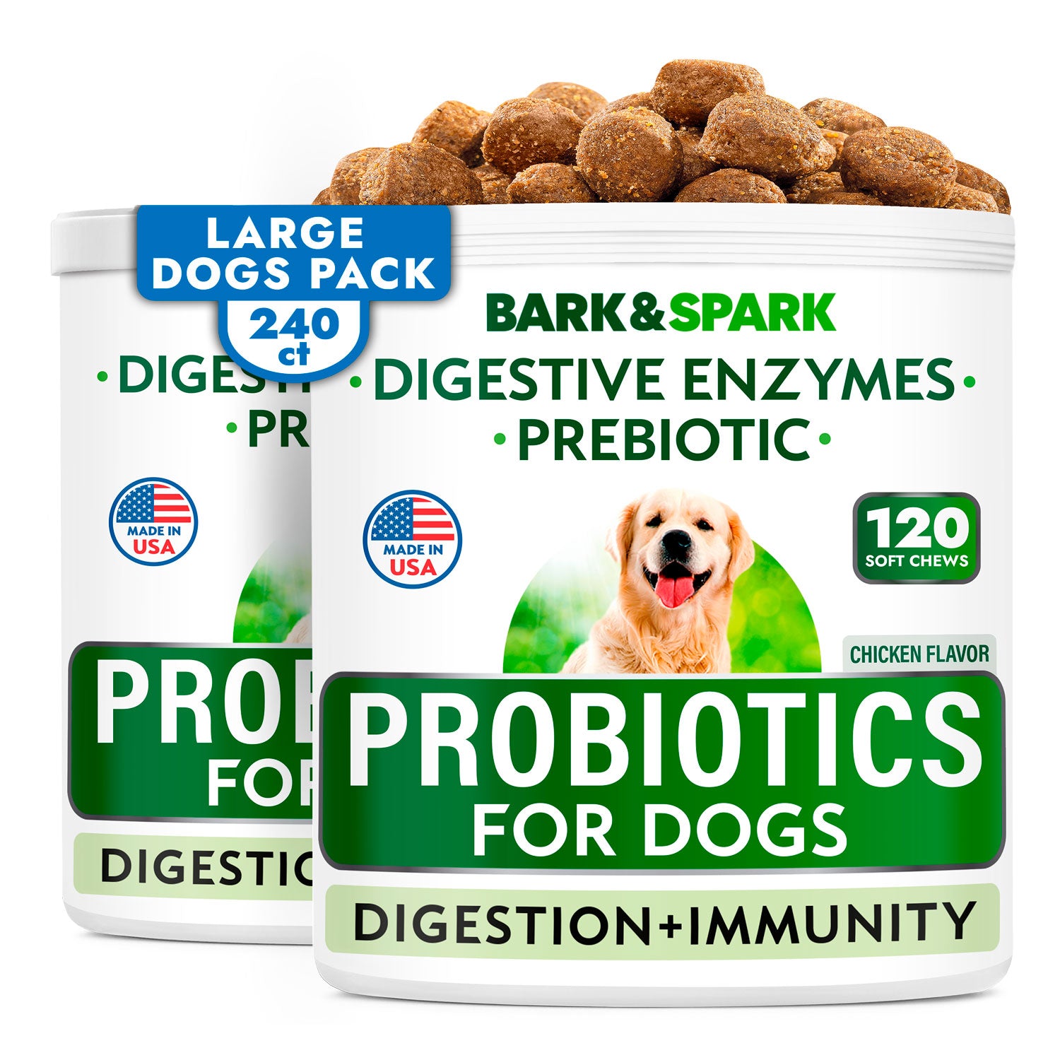 Bark&Spark™ Probiotic Chews - Pack of 2 - Bark&Spark